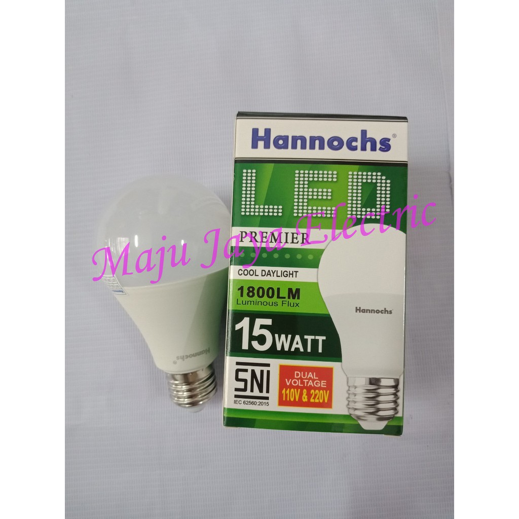 Jual Lampu Bohlam LED Premier Hannochs 15 Watt w Putih / Cool Daylight ...