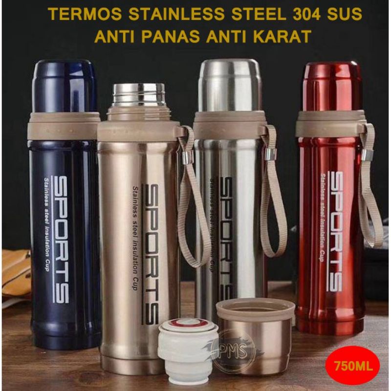 Jual TERMOS UNIK TERMOS STAINLESS STEEL 750ml TERMOS TRAVEL BOTOL ANTI ...