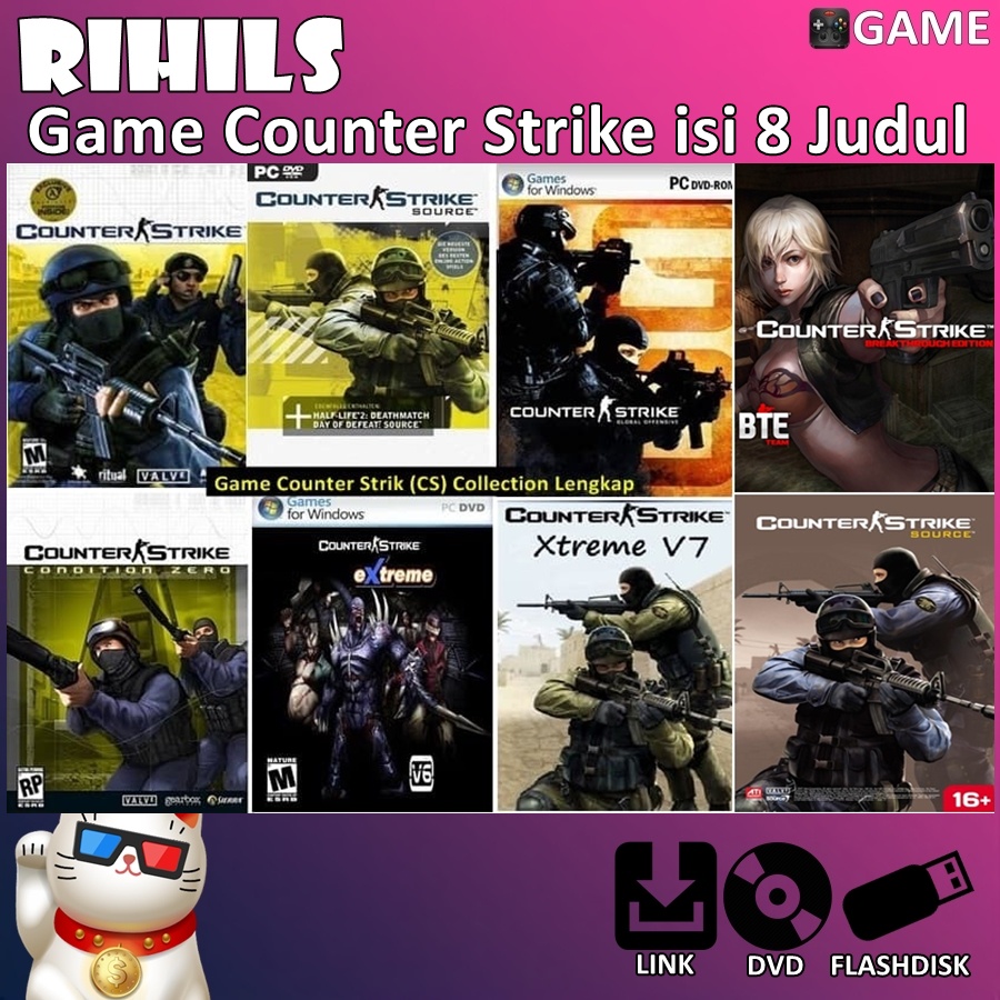 Jual Counter Strike CS PAKET GAME isi 8 Seri untuk Komputer PC Laptop ...