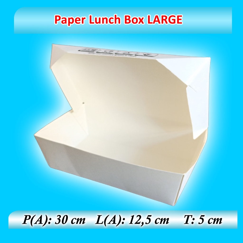 Jual Paper Lunch Box Kotak Makan Kertas Large - AP | Shopee Indonesia