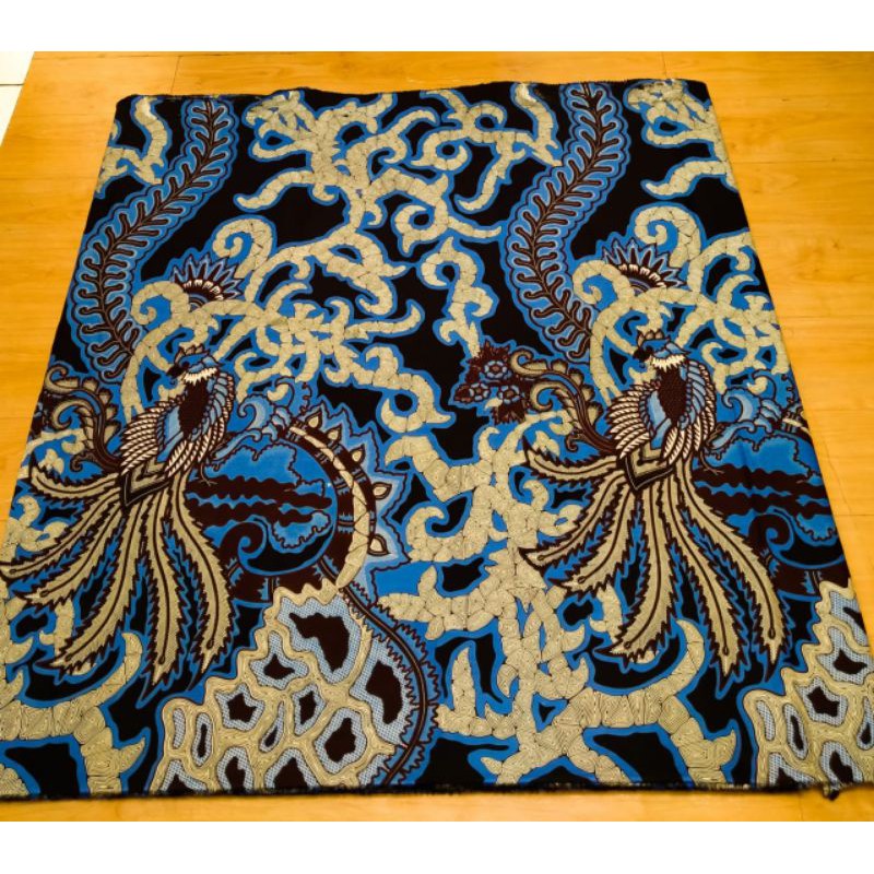 Jual Kain Primisima Batik printing Jawa motif merak Biru | Shopee Indonesia