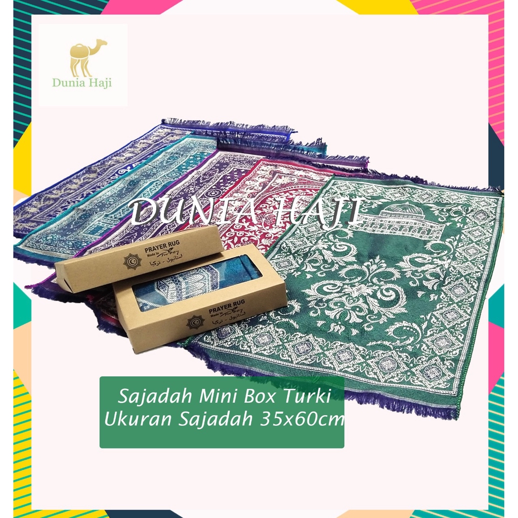 Jual Sajadah Box Sajadah Turki Bahan Katun Ukuran Mini (MNBOX) Cocok ...