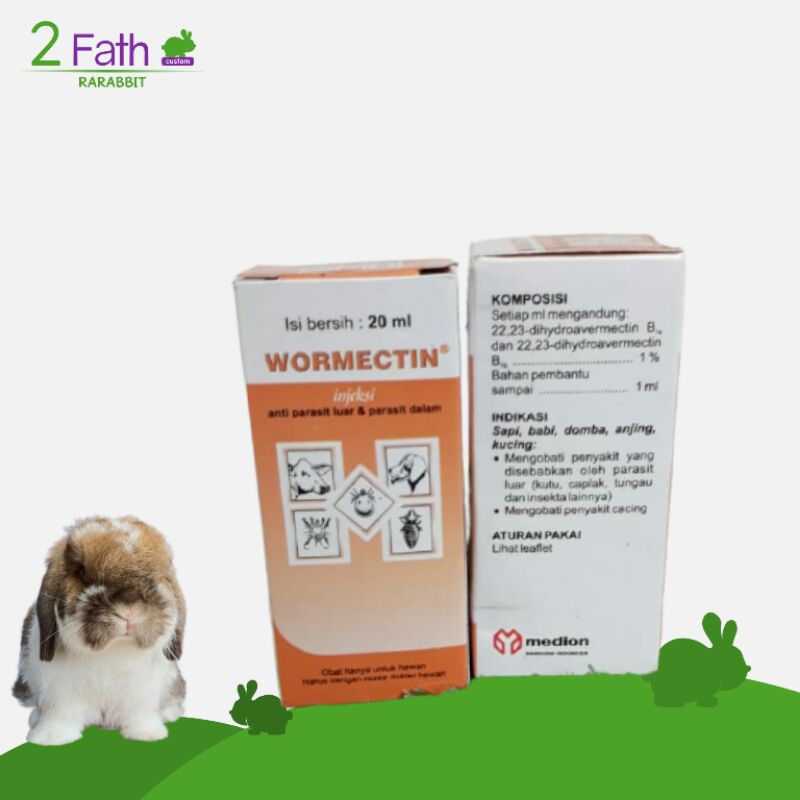 Jual wormectin 20ml obat injeksi untuk kelinci kucing sapi domba gejala ...