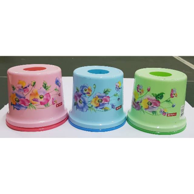 Jual Tempat Tissue Roll Box TR-1 / Kotak Tissue Bulat Gambar Bunga ...
