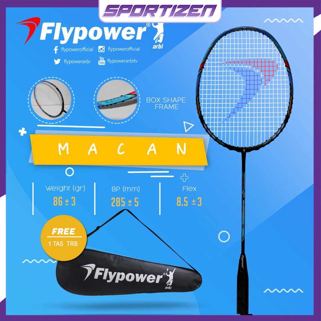 Jual RAKET BADMINTON BULUTANGKIS FLYPOWER MACAN ORIGINAL | Shopee Indonesia