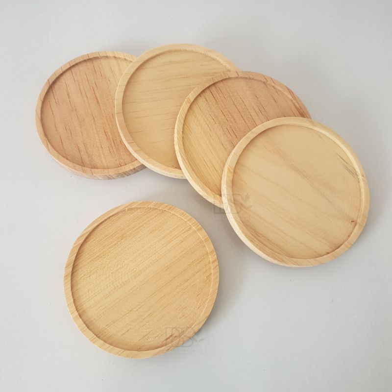Jual Coaster kayu / tatakan lilin/ tatakan gelas kayu | Shopee Indonesia