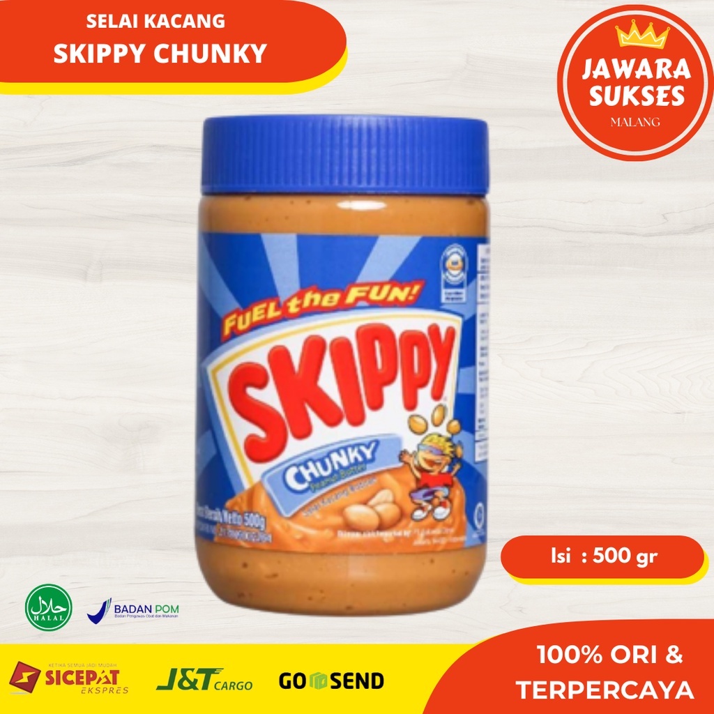Jual Selai Kacang Skippy Chunky 500gr kemasan asli | Peanut Butter ...