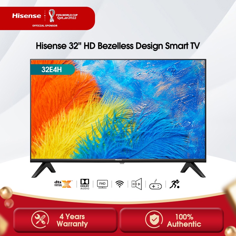 Jual [New arrvial 32E4H] Hisense 32 inch HD Smart TV-Bezelless Design ...