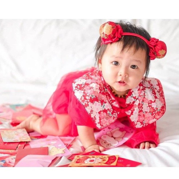 Jual 8 WARNA chunli motif imlek Headband Bando Bandana jepit sinchia ...