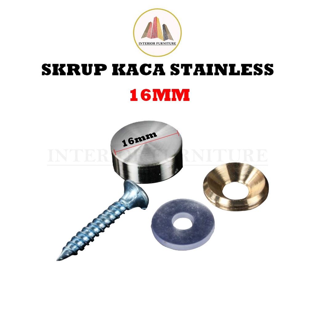 Jual Tutup Skrup Kaca STAINLESS STEEL Dop Screw Tebal Bagus Sekrup Kaca ...