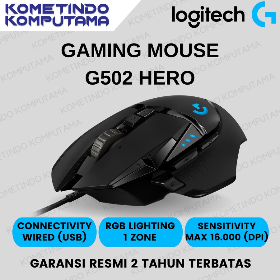 Jual Logitech G502 HERO High Performance Mouse Gaming Wired RGB ...