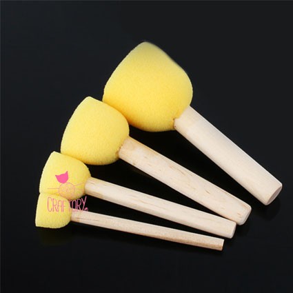 Jual FOAM BRUSH STAMP / SPONGE BULAT / DECOUPAGE - 4 pcs | Shopee Indonesia