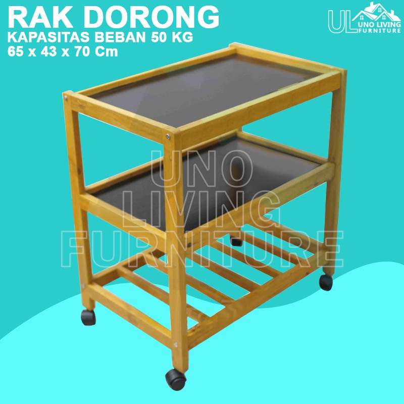 Jual MEJA RAK DORONG TV DISPENSER 3 SUSUN DENGAN RODA MINIMALIS RAK ...