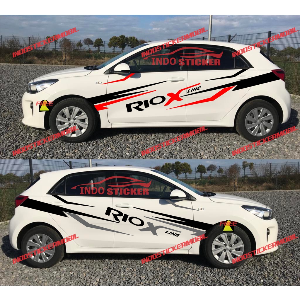 Jual Sticker stiker mobil kia rio cutting sticker mobil kia rio x line ...