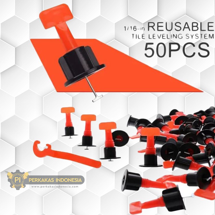 Jual Tile Leveling Spacer Reusable SET 50pcs Alat Perata Level Pengatur ...