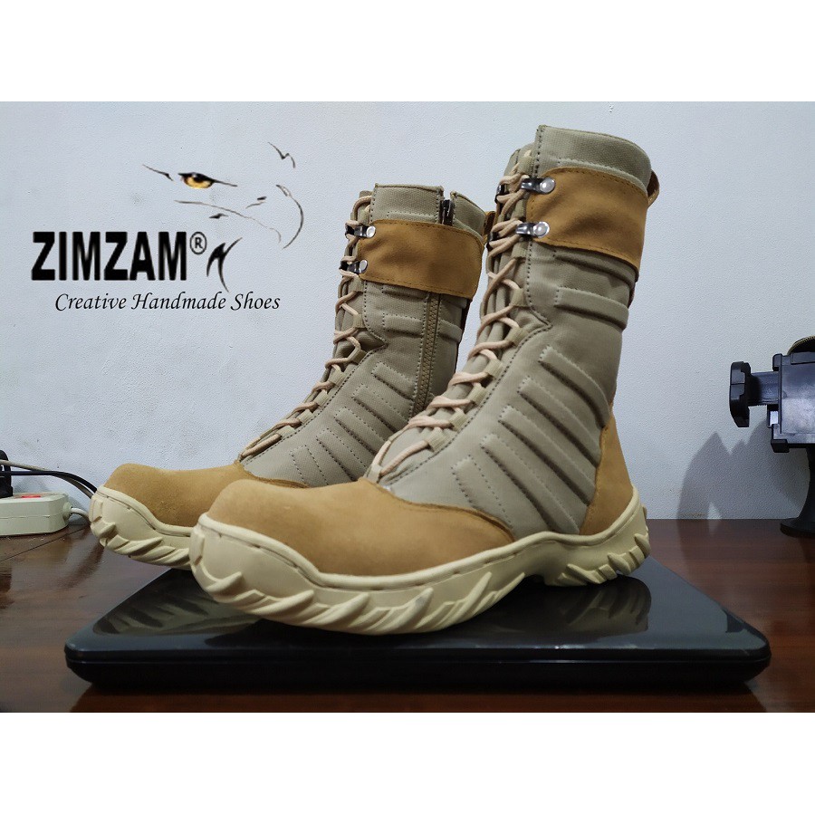 Jual SEPATU SAFETY BOOTS PDL NINJA TITAN COKLAT TAN EPATU SWAT ARMY ...