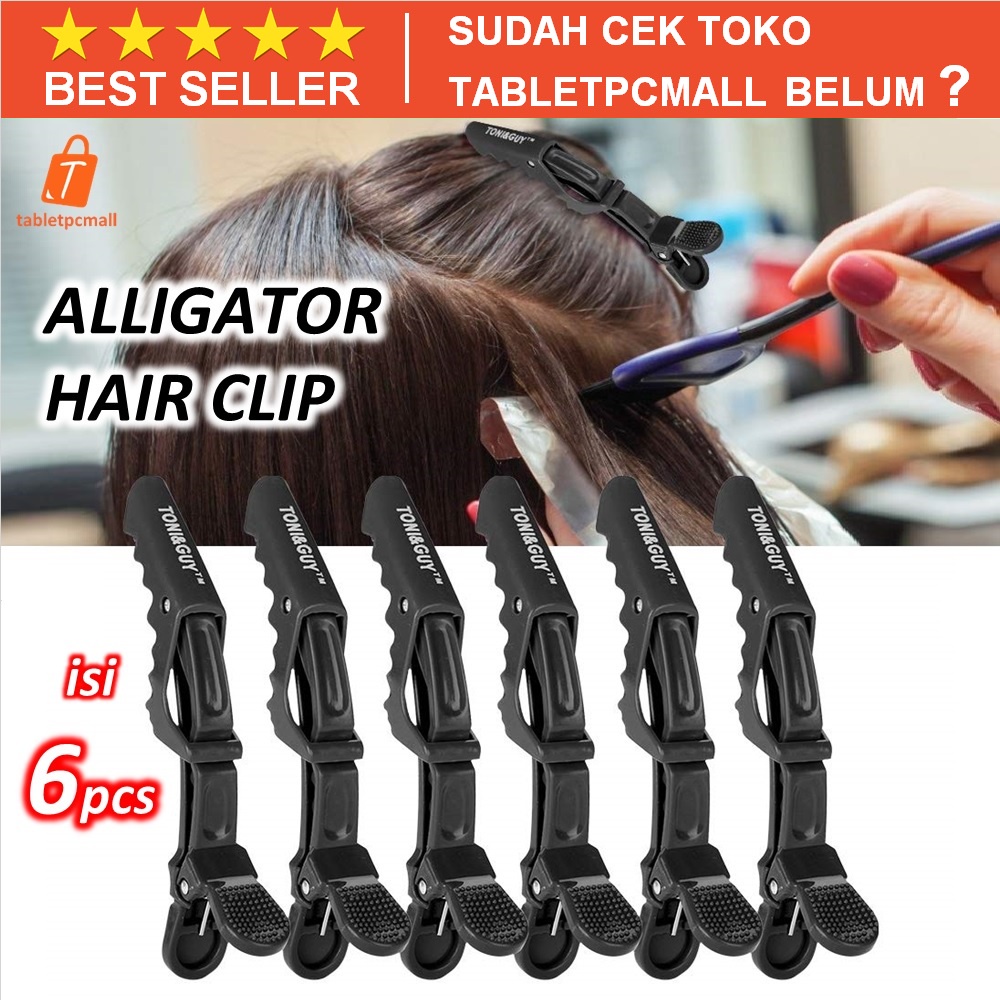 Jual Alat Jepit Rambut Salon Barber Profesional Alligator Hair Clip 6 ...
