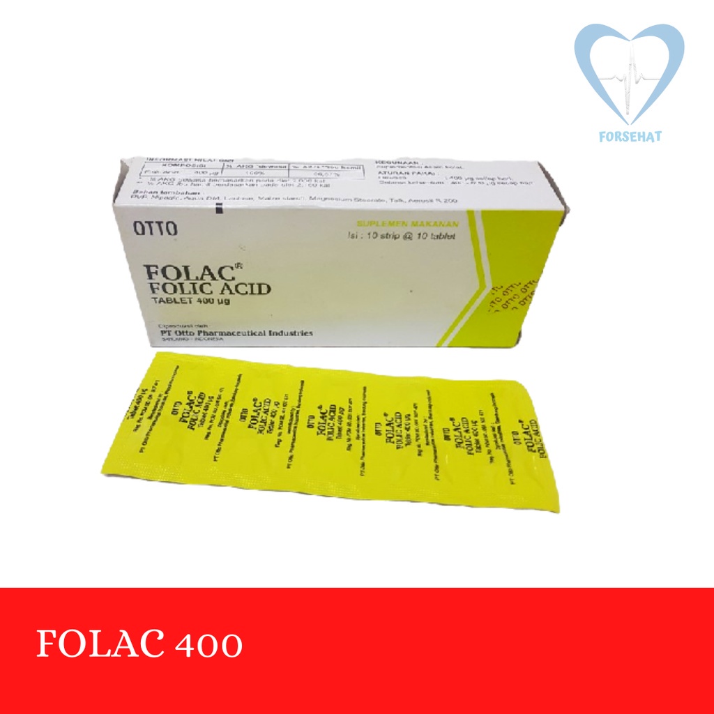 Jual FOLAC 400 SUPLEMEN ASAM FOLAT LEMBARAN | Shopee Indonesia
