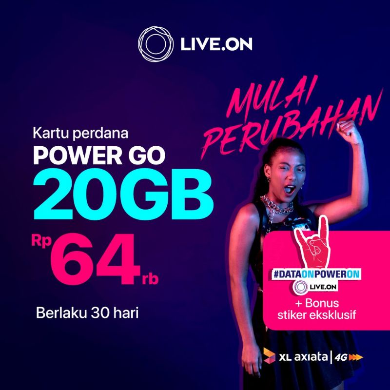 Jual 20 GB Kartu Perdana XL Live.On Power Go 20GB (30 Hari) | Shopee ...
