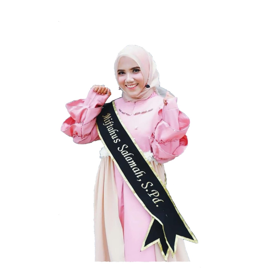 Jual (FREE GIFT) Slempang Selempang sash wisuda bludru Bordir | Shopee ...