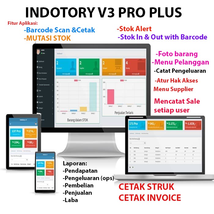 Jual Aplikasi Inventory Kasir dan Penjualan berbasis WEB versi Pro Plus ...