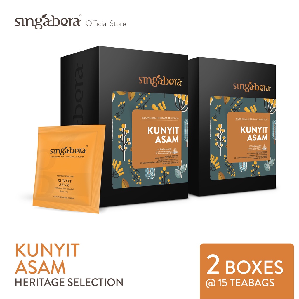 Jual Singabera Kunyit Asam -Heritage selection-2 box @ 15 teabags in ...