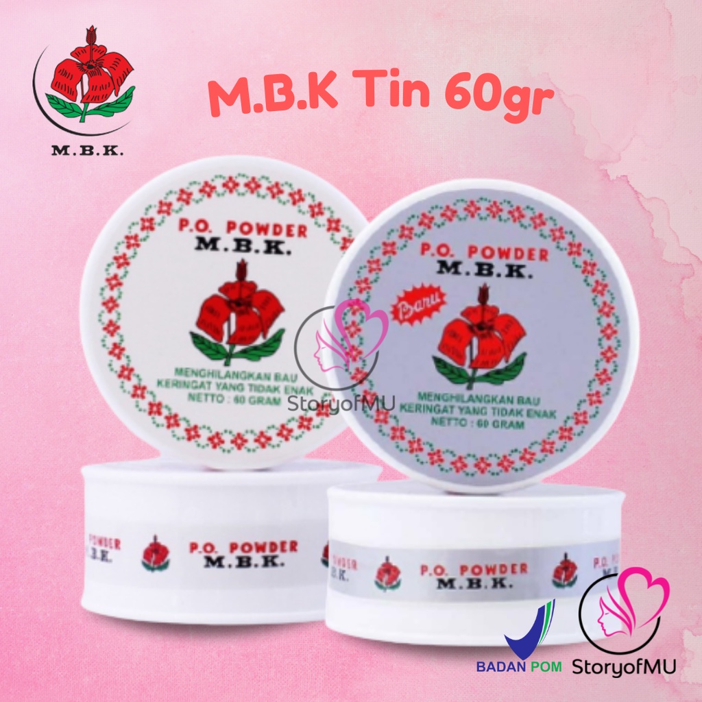 Jual M.B.K Tin Kemasan Putih | Silver 60gr - Bedak | Deodorant | Bubuk MBK | Shopee Indonesia