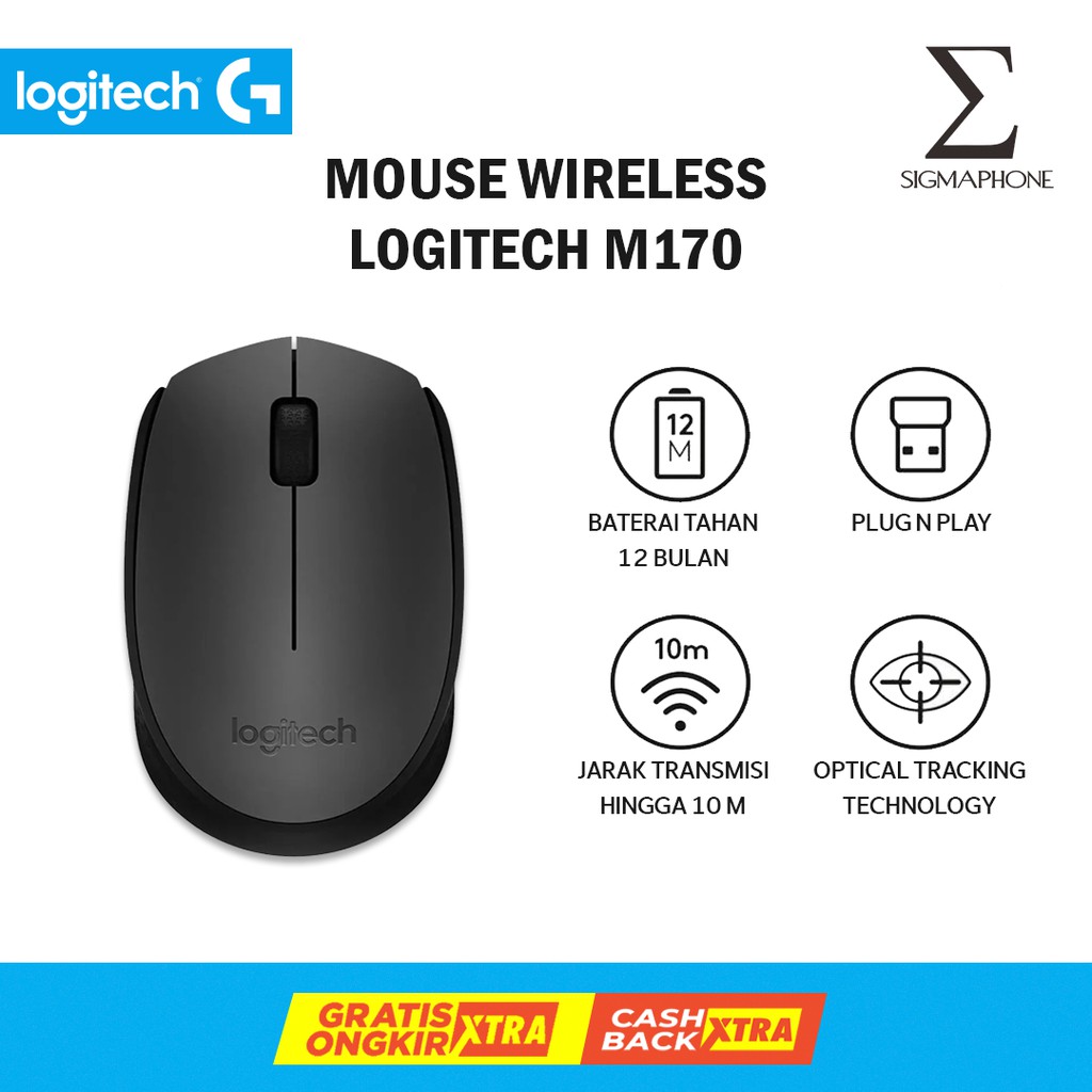 Jual MOUSE WIRELESS LOGITECH M170 MOUSE BLUETOOTH MOUSE OPTICAL ...