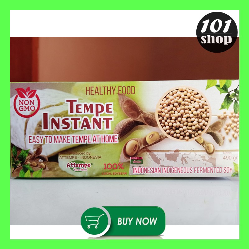 Jual Tempe Instan ATTEMPE Organik Non GMO Kedelai Lokal Fermented Soy ...