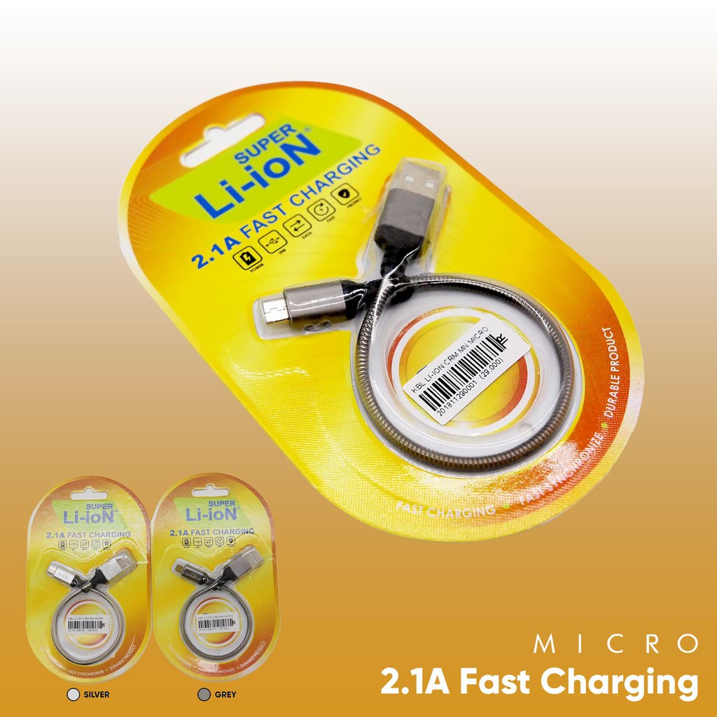 Jual KABEL CHARGER MINI USB MICRO KABEL MINI LI-ION CHROME MICRO 25CM ...