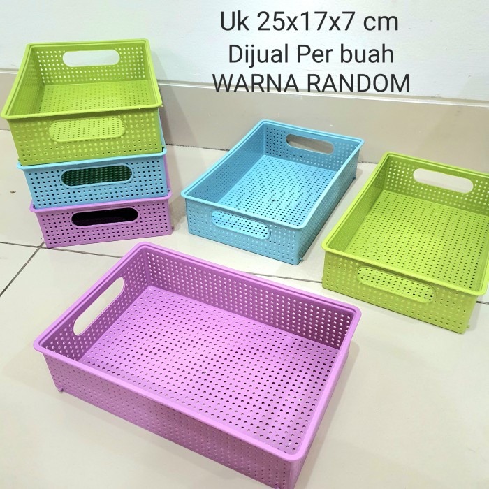 Jual K383 - Keranjang Warna Kotak Box Tray Organizer Storage Bs Di ...