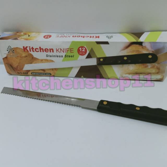 Jual 2 set knife bread / pemotong roti / Pisau roti / pisau kue / pisau ...