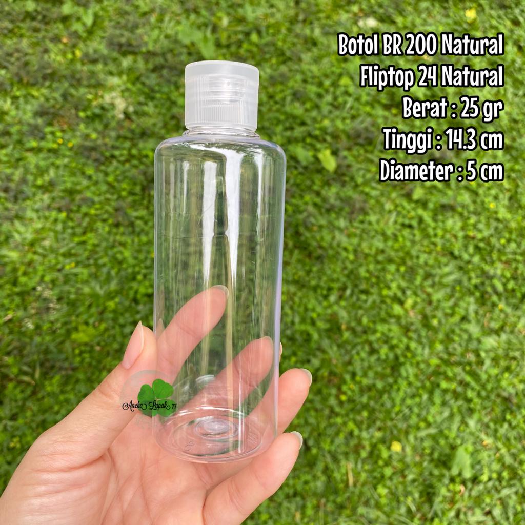 Jual Botol FLIPTOP 200 ml Transparan Bening flip botol plastik 200 ml ...