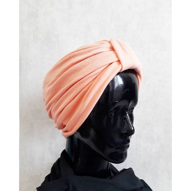 Jual TURBAN INSTANT - PEACH PLAIN | Shopee Indonesia