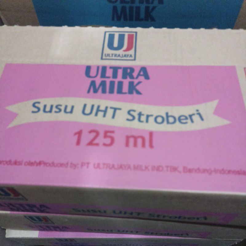 Jual Susu Ultra Uht 125 ml rasa coklat strawberry full cream | Shopee Indonesia