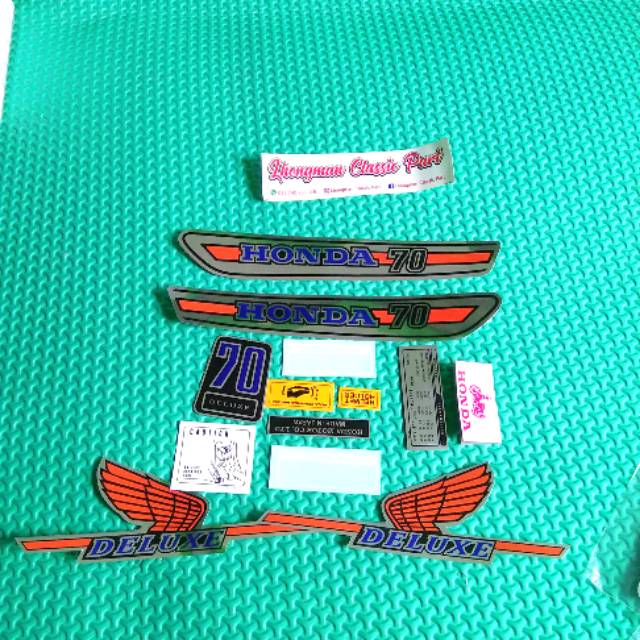 Jual Sticker atau striping body c70 warna orange | Shopee Indonesia