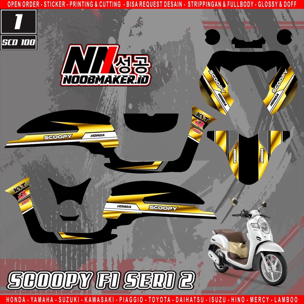 Jual SCD 100 DECAL STICKER SCOOPY FI 2017 2018 2019 2020 SIMPLE FULLBODY | Shopee Indonesia