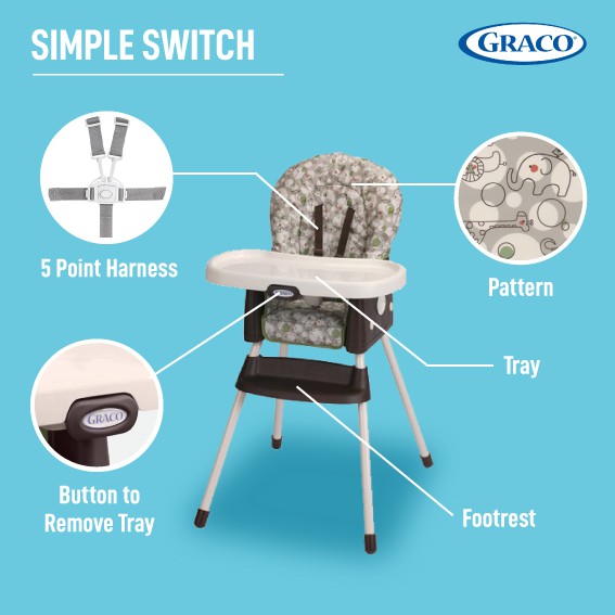 Jual Graco Highchair Simple Switch 1926287 | Shopee Indonesia