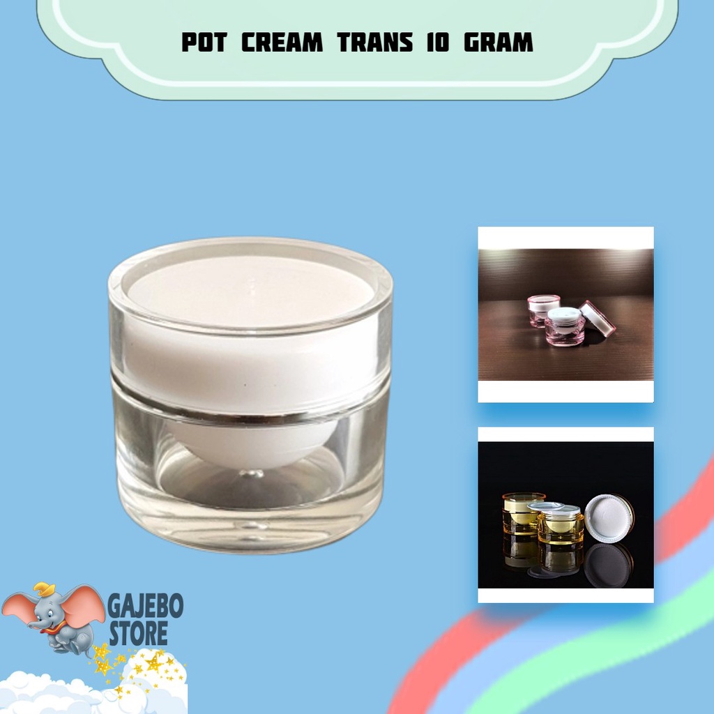 Jual POT CREAM ACRYLIC 10GR CLEAR PINK / POT CREAM AKRILIK CLEAR PINK ...
