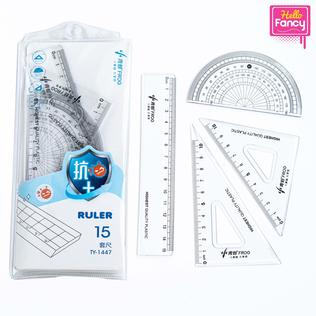 Jual Penggaris Segitiga Busur dan Lurus Fancy Anak / Premium Ruler TY ...