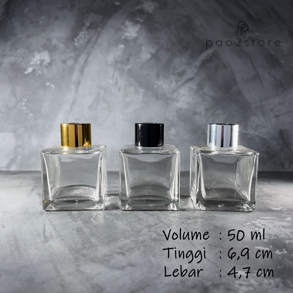 Jual Botol Reed Diffuser 50ml Kaca Tebal KOTAK Persegi - Aromatherapy Pengharum Ruangan | Shopee ...