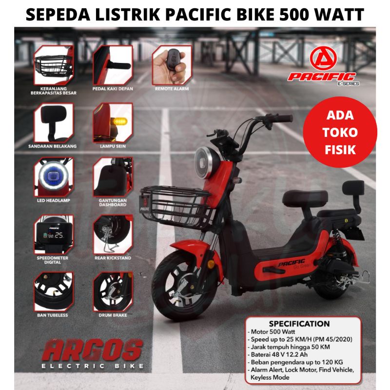 Jual SEPEDA LISTRIK ARGOS PACIFIC BIKE 500 WATT ELECTRIC BIKE EBIKE ...
