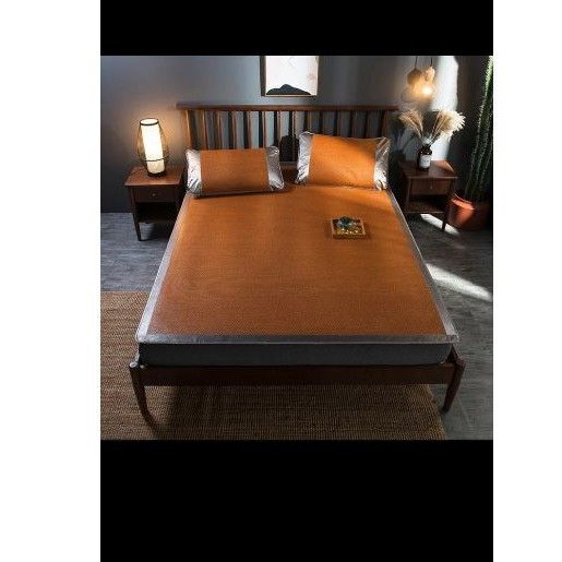 Jual alas penutup kasur rotan / sprei bed cover bahan rotan / summer ...