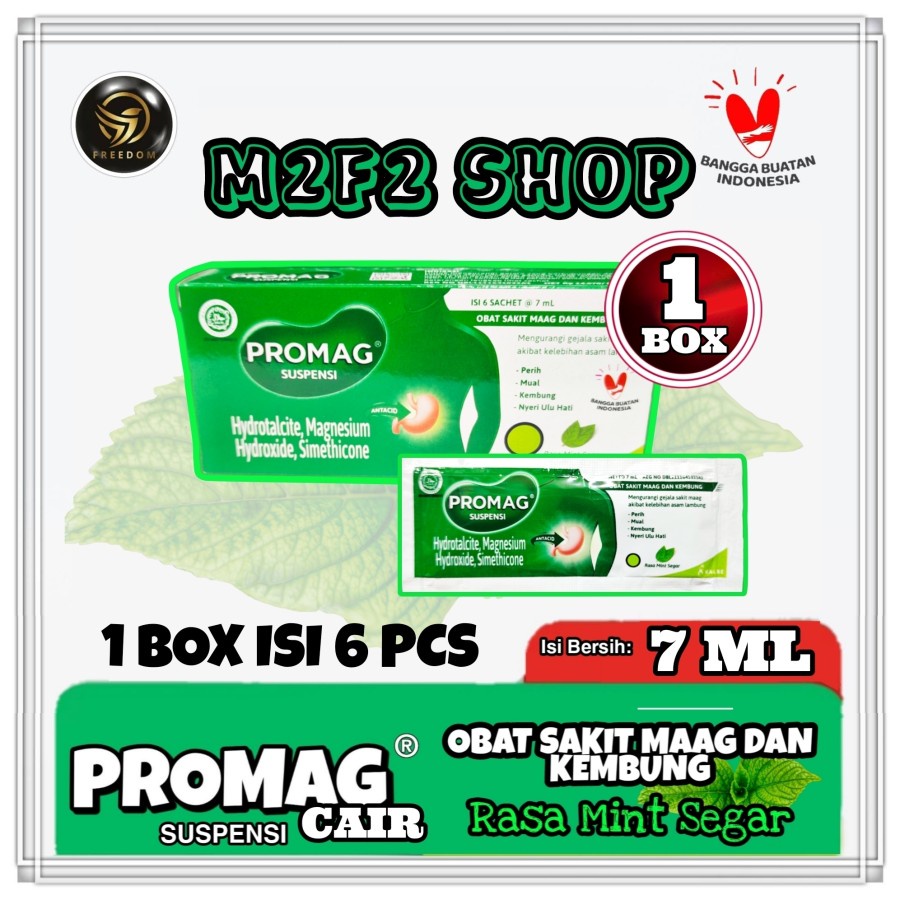 Jual Promag Cair Obat Sakit Maag dan Kembung Sachet Rasa Mint - 7 ml ...