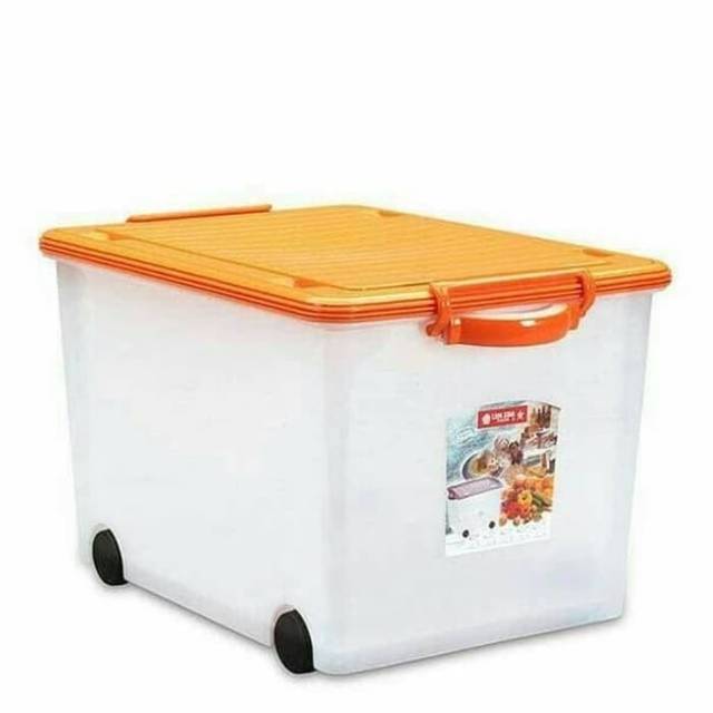 Jual Lionstar container plastik Vigo box ukuran 50 liter dengan roda ...