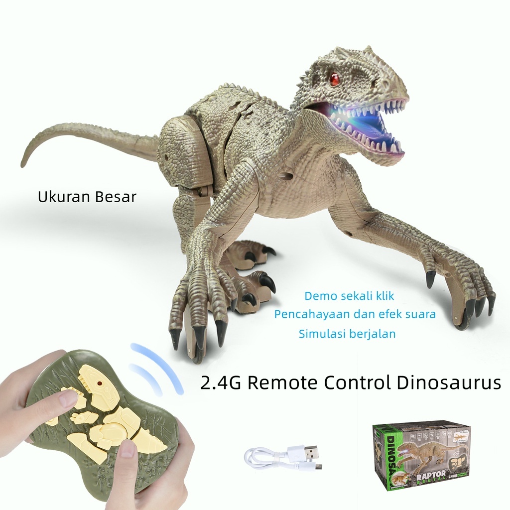 Jual Nodia 2.4G Remote Control Dinosaurus/RC Raptor Dinosaurus Mainan ...
