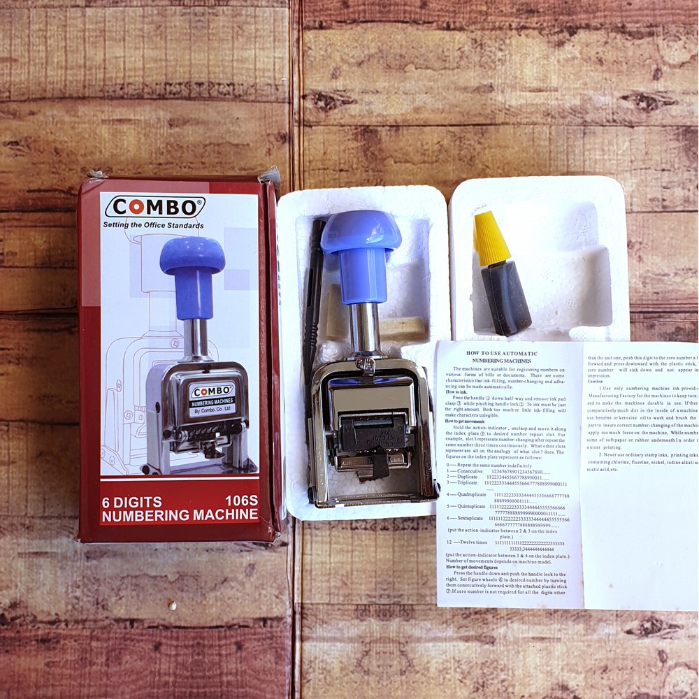 Jual Numerator 6 Digits - Numbering Machine 6 Digits 106s Merek Combo ...
