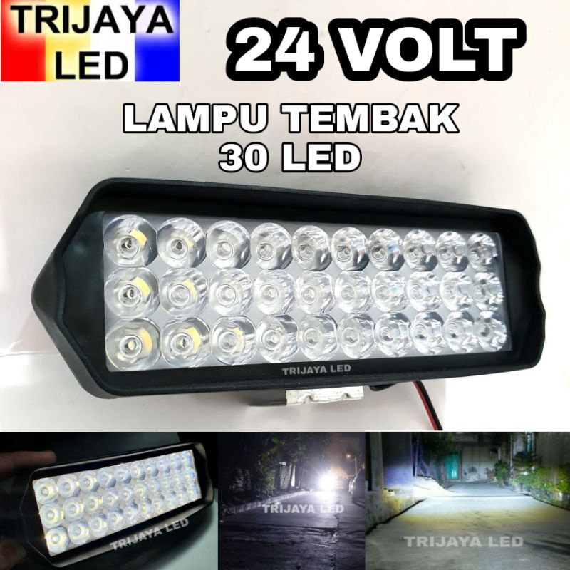 Jual Lampu Tembak Sorot 24 Volt LED CWL 30 Mata CREE Truk Bus Canter Tronton Laser Super Bright ...