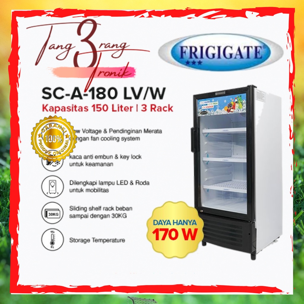 Jual Frigigate Showcase SCA-180 LV 180 Liter Garansi Resmi | Shopee ...