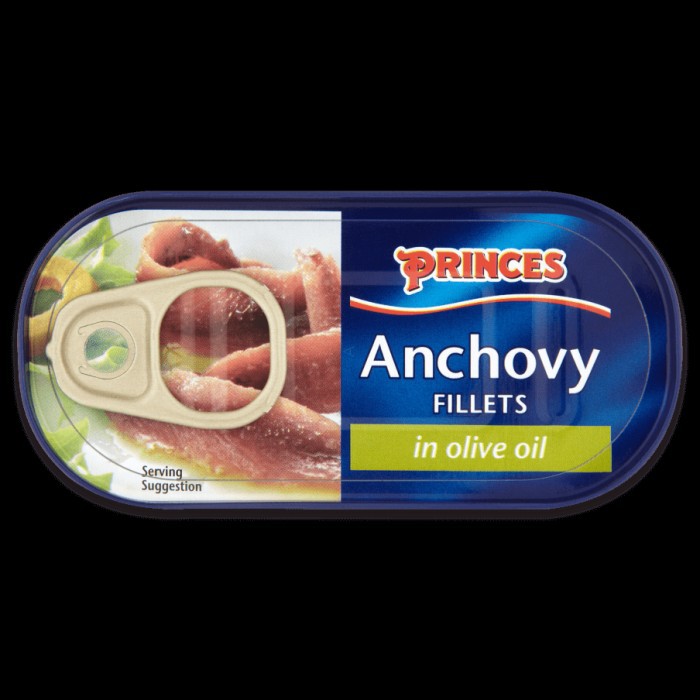 Jual princes ancovy fillets in olive oil can Anchovies Fillet 50gr ...
